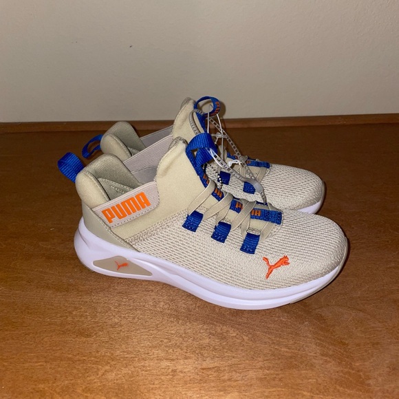 Puma | Shoes | Puma Cream And Blue Sneakers With Chunky Midsole | Poshmark